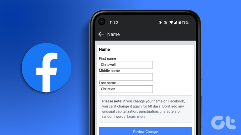 How to Change Your Name and Username on Facebook - Guiding Tech