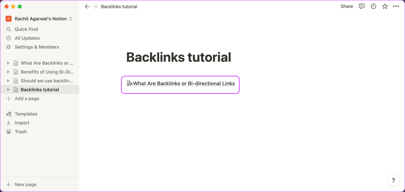 How to Create or Remove Backlinks in Notion - Guiding Tech