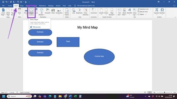 How to Create a Mind Map in Microsoft Word - Guiding Tech