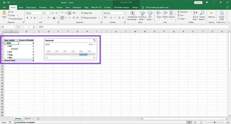 How to Create a Timeline Filter in Excel - Guiding Tech