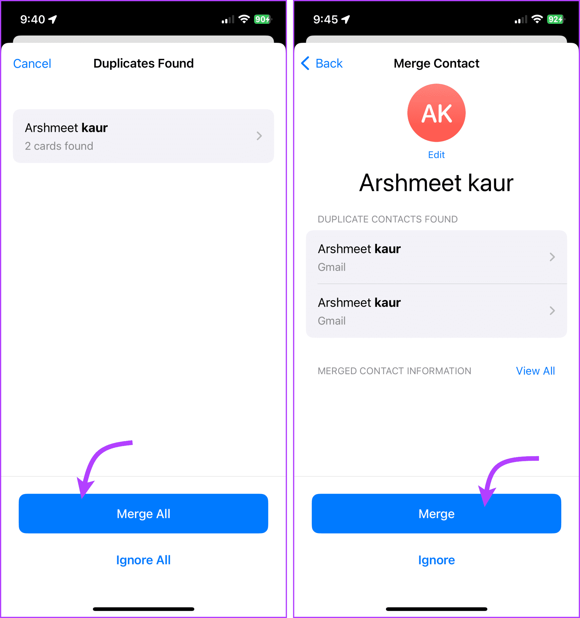 How to Merge and Remove Duplicate Contacts on iPhone - Guiding Tech