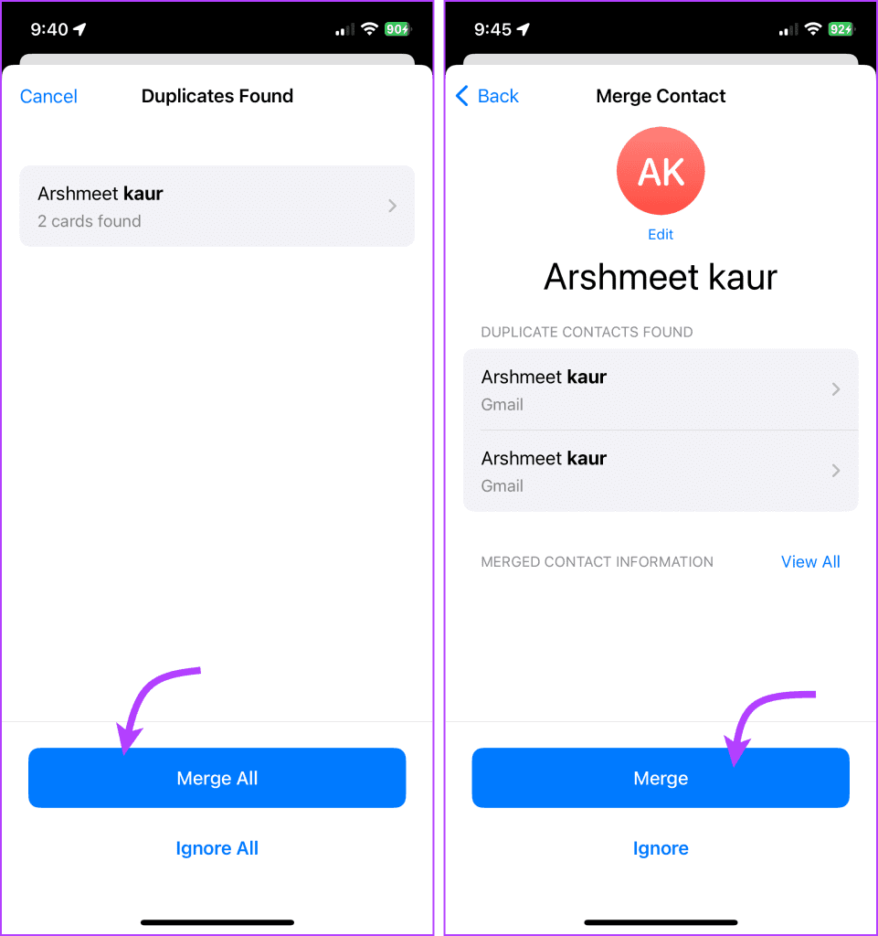 How to Merge and Remove Duplicate Contacts on iPhone - Guiding Tech