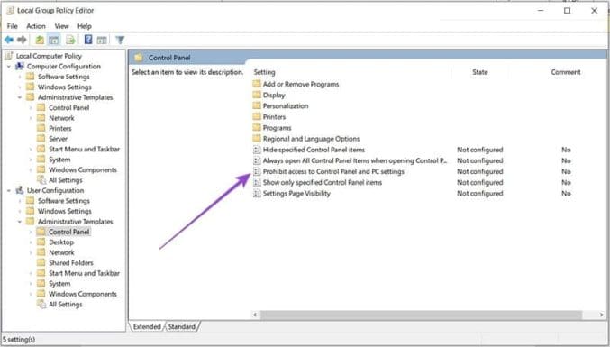 How to Disable Access to Settings in Windows - Guiding Tech
