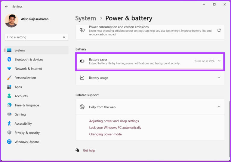 How to Enable or Disable Battery Saver in Windows 11 - Guiding Tech