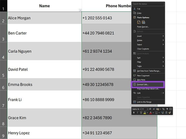 How to Format Phone Numbers in Excel - Guiding Tech