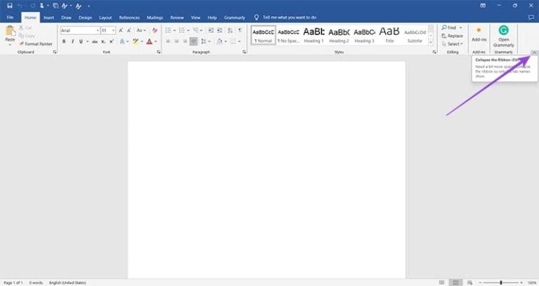 How to Hide and Restore the Microsoft Word Ribbon - Guiding Tech