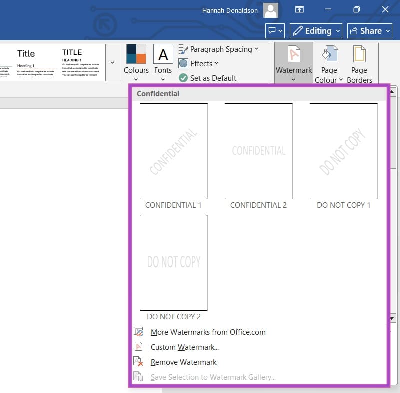 How to Insert a Watermark in Word - Guiding Tech