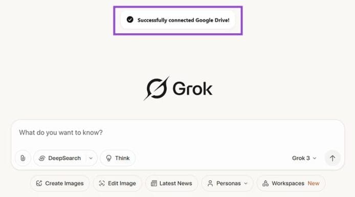 Cómo integrar Google Drive con Grok Studio