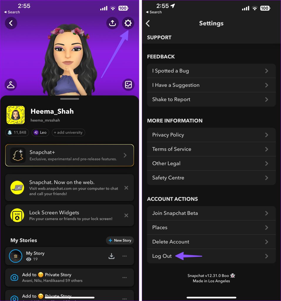 How to Remove Saved Snapchat Account on iPhone and Android - Guiding Tech