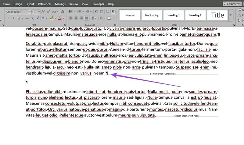 How to Remove a Section Break in MS Word - Guiding Tech