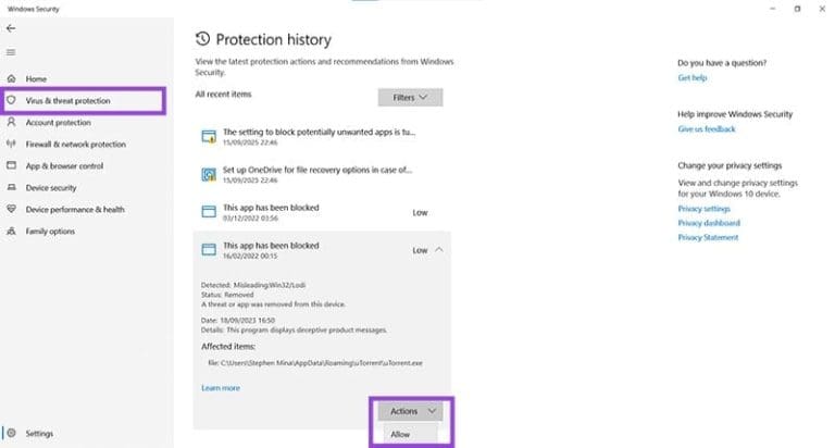 How to Restore Files Removed by Windows Defender - Guiding Tech