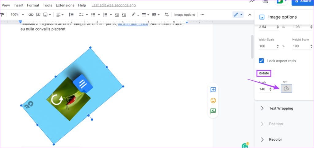 3 Ways to Rotate an Image in Google Docs - Guiding Tech