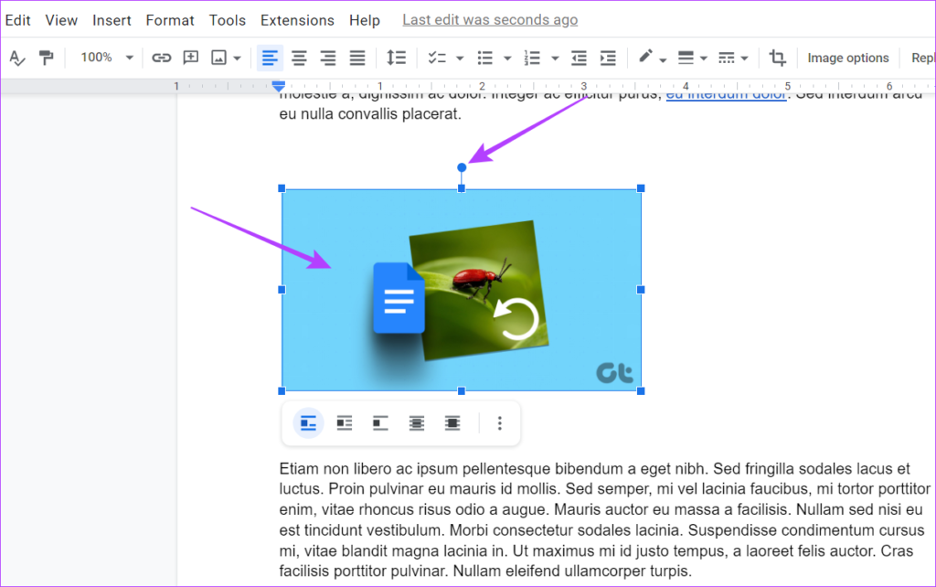 3 Easy Ways to Rotate an Image in Google Docs - Guiding Tech