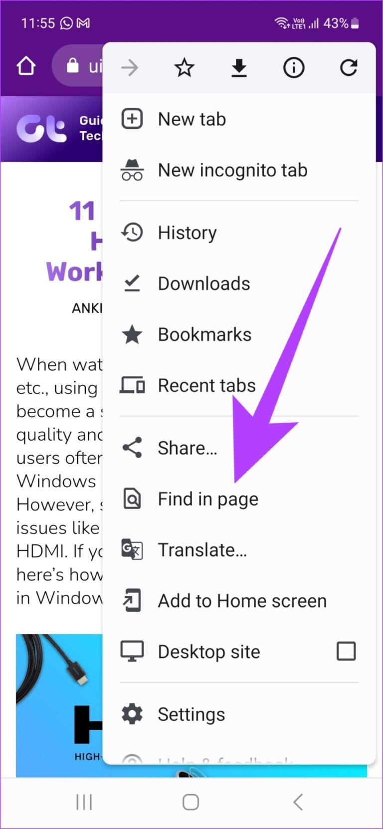 6 Easy Ways to Use Control + F Command on Android Phones - Guiding Tech
