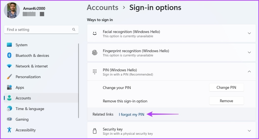 How to Remove PIN at Login in Windows 11 - Guiding Tech