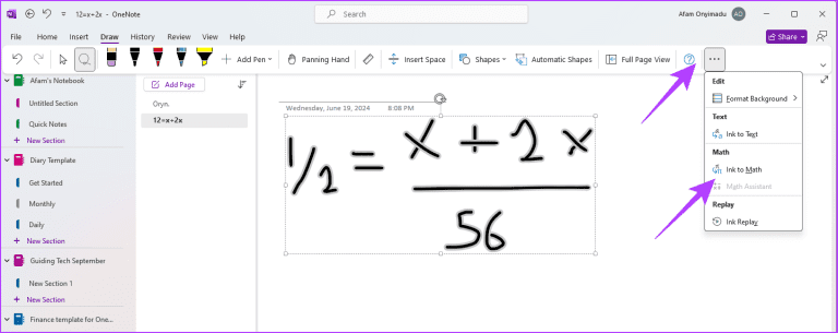 How to Use Handwriting Recognition in Microsoft OneNote