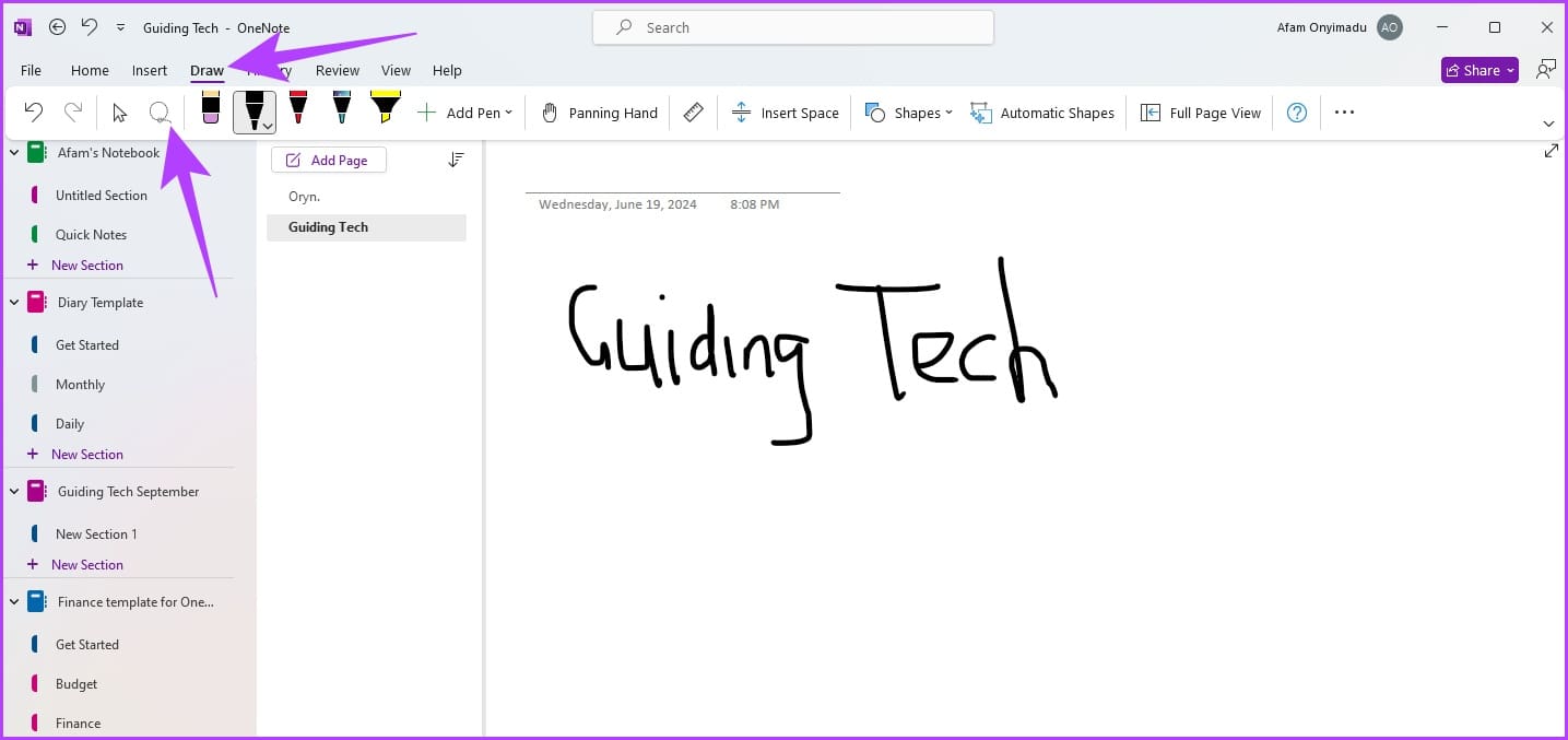 How to Use Handwriting Recognition in Microsoft OneNote