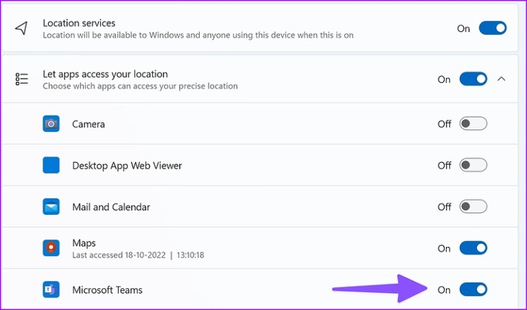 What Does Your Location Is Currently in Use Mean on Windows - Guiding Tech