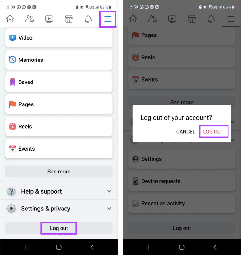 How to Log Out of Facebook and Messenger on All Devices - Guiding Tech