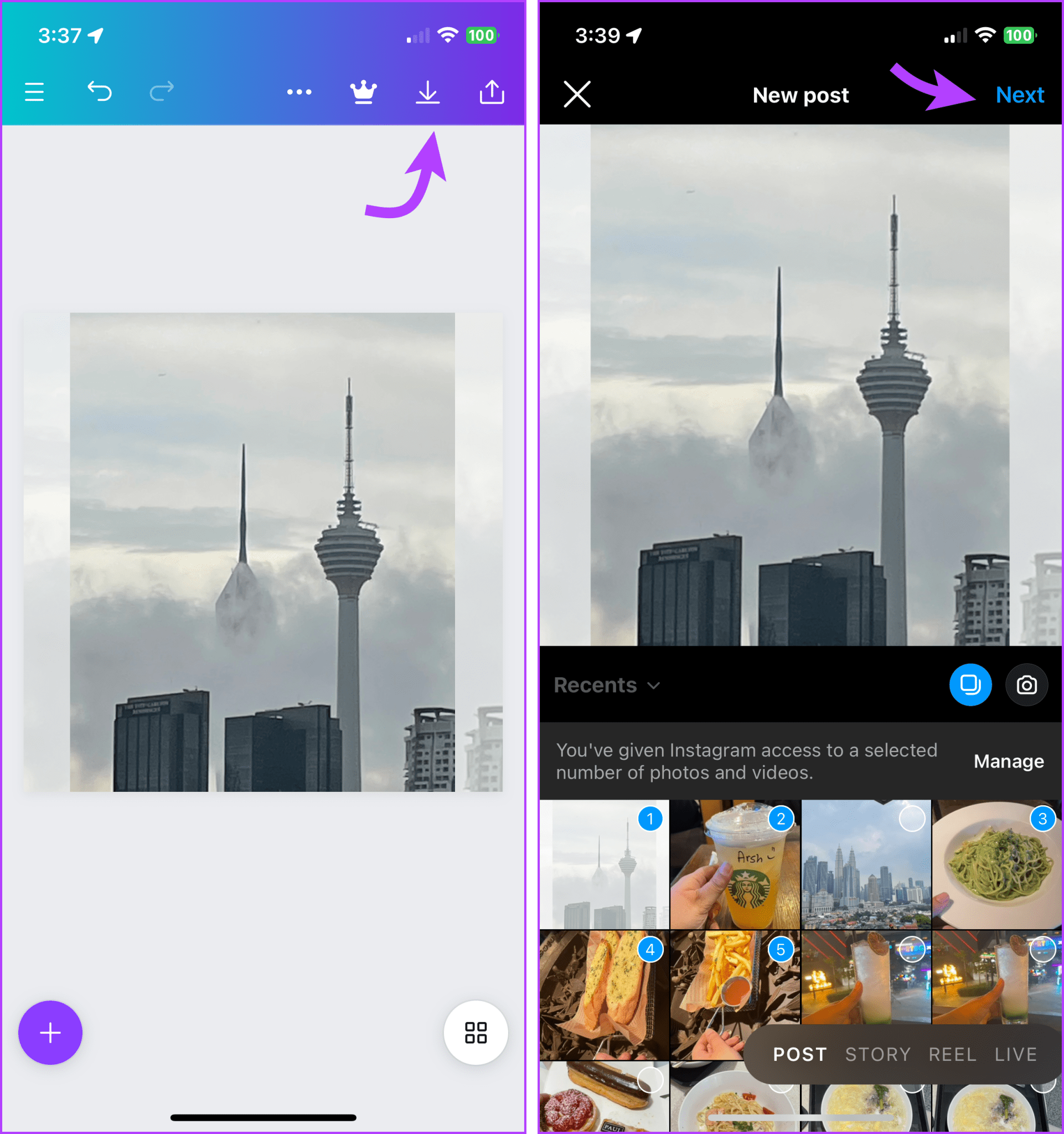 How to Combine Landscape and Portrait Images in Instagram Albums