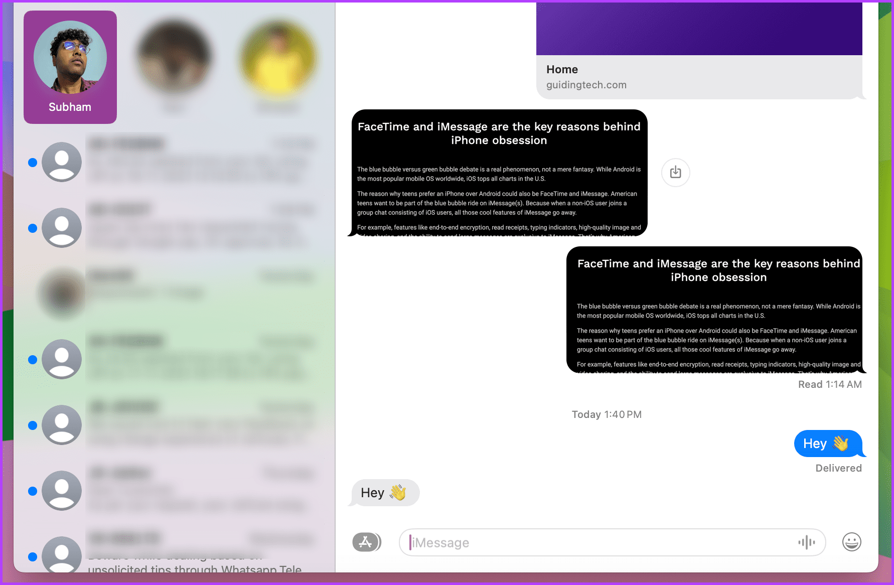 3 Ways to Text Yourself on iMessage - Guiding Tech