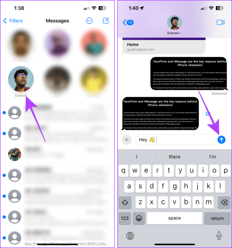 3 Ways to Text Yourself on iMessage - Guiding Tech