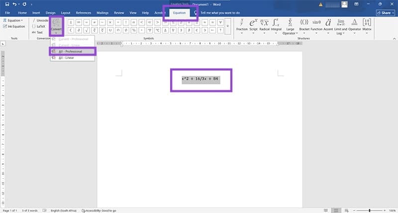 Microsoft Word Equations Don’t Convert to Professional Mode - Guiding Tech
