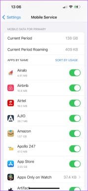 3 Ways to Check Monthly or Daily Data Usage on iPhone - Guiding Tech