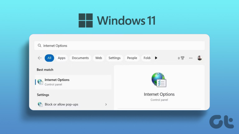 7 Best Ways to Open Internet Options on Windows 11 - Guiding Tech