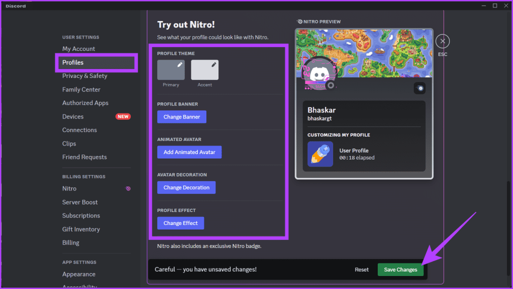 Fix Discord Profile Theme and Other Changes Not Saving - Guiding Tech