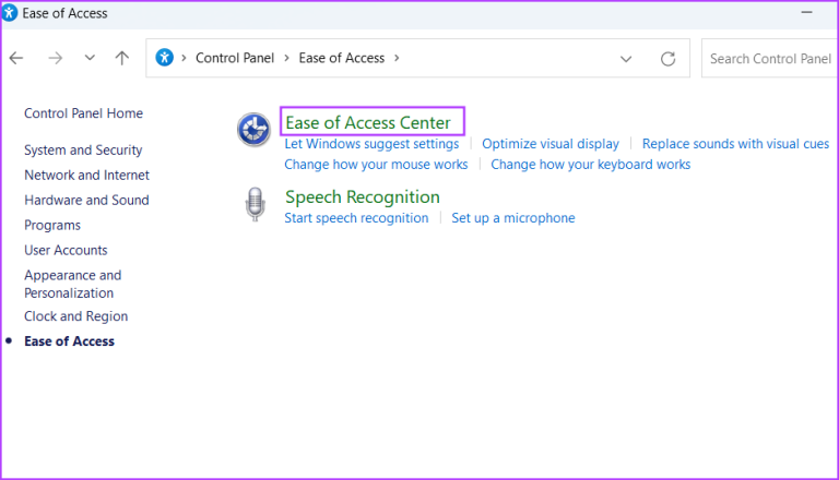3 Ways to Open Ease of Access Center on Windows 11 - Guiding Tech