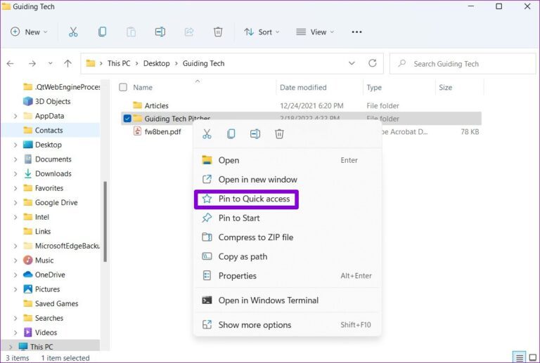 How to Use Quick Access in Windows 11 - Guiding Tech