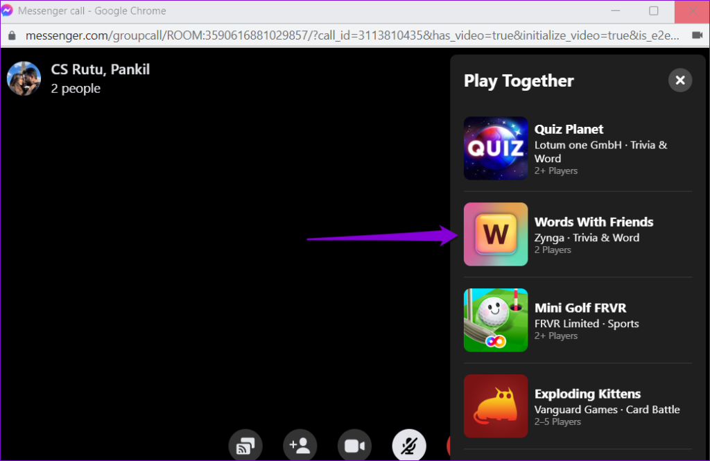How to Play Games During Messenger Video Calls - Guiding Tech