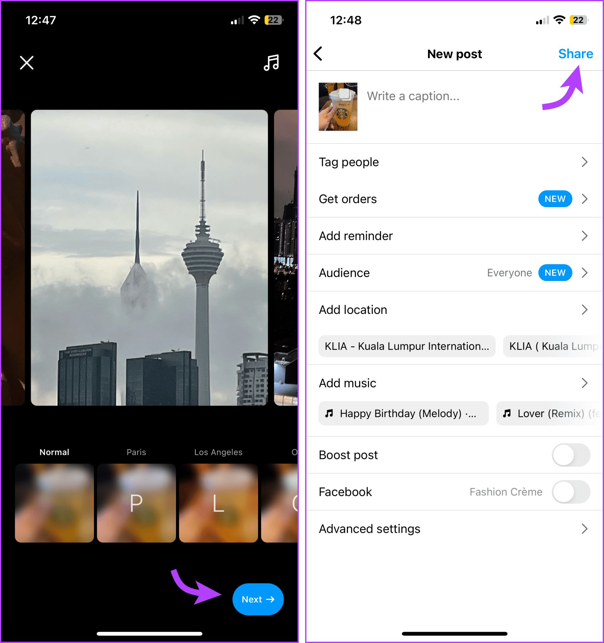 How to Combine Landscape and Portrait Images in Instagram Albums