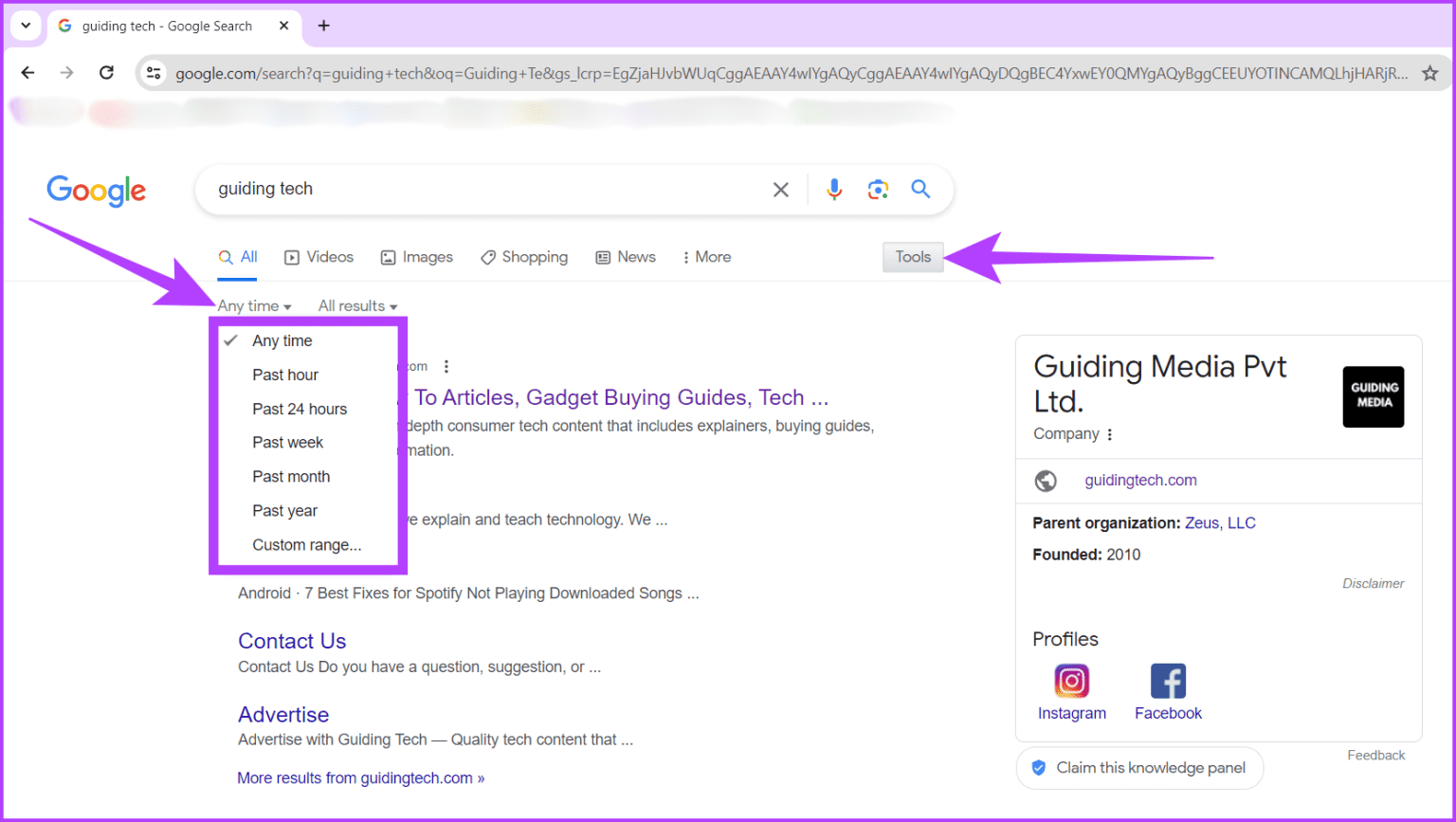 4 Ways to Get Google Search Results by Date - Guiding Tech