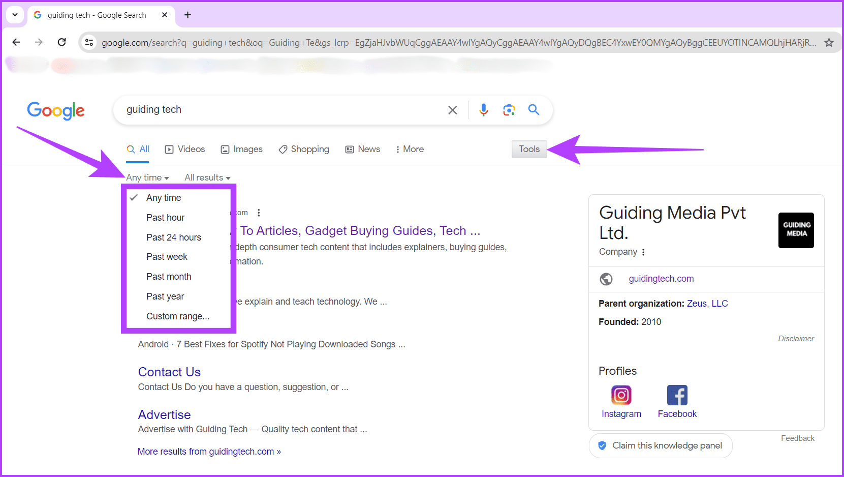 4 Ways to Get Google Search Results by Date - Guiding Tech