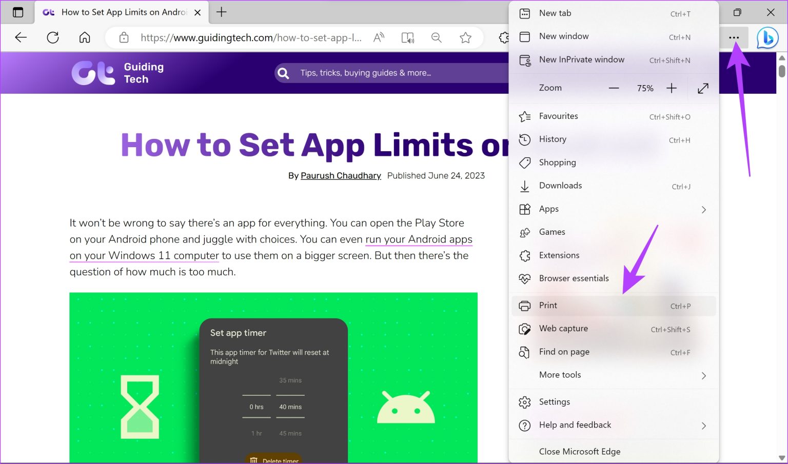 4 Ways to Take a Full Page Screenshot on Microsoft Edge - Guiding Tech