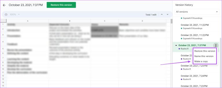 How to See Edit History in Google Sheets - Guiding Tech