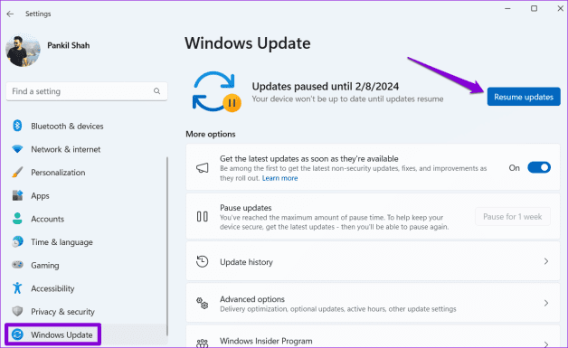 How to Unpause Windows Updates and What to Do if You Can’t - Guiding Tech
