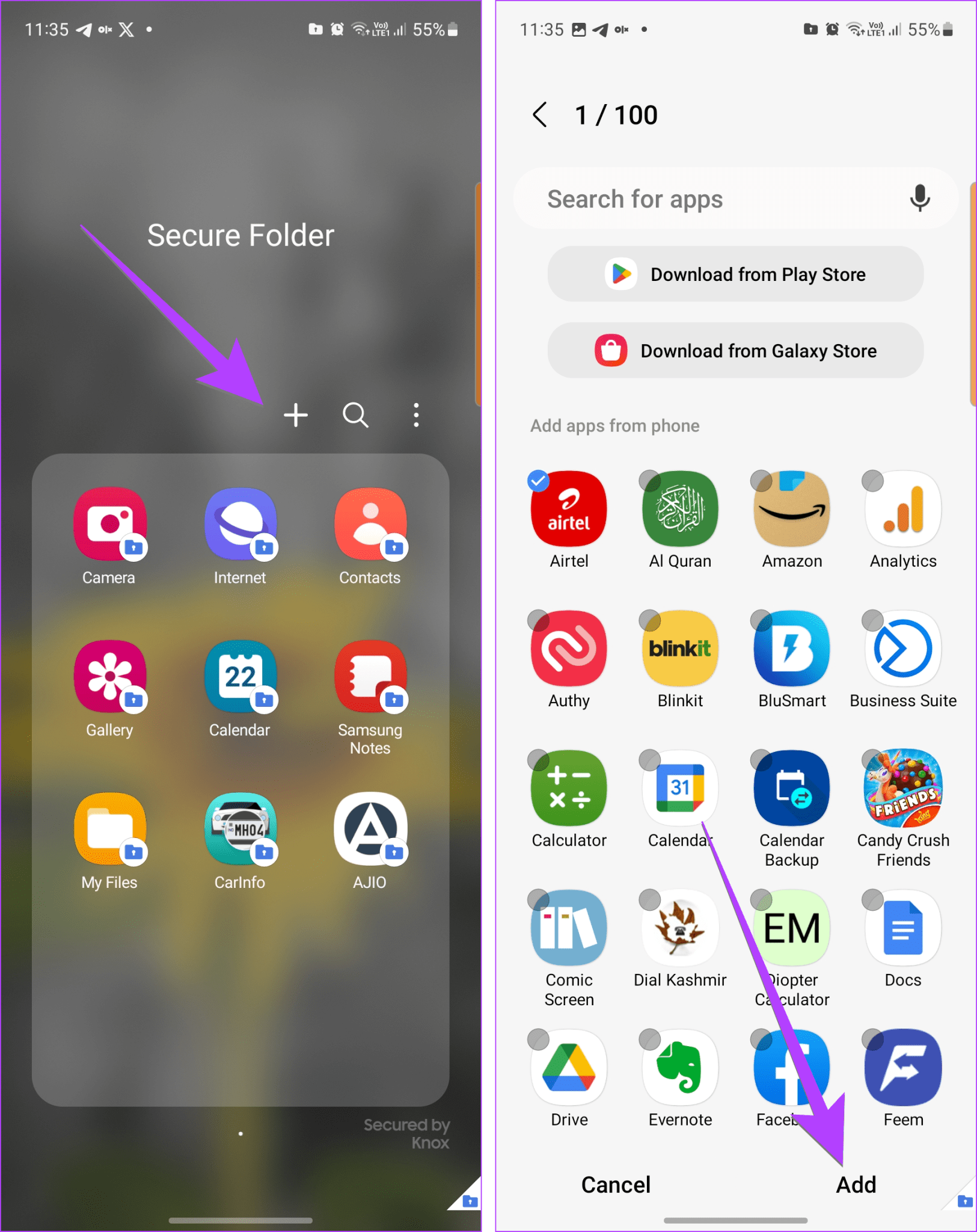 How to Add or Remove Apps From Secure Folder on Samsung Phones ...
