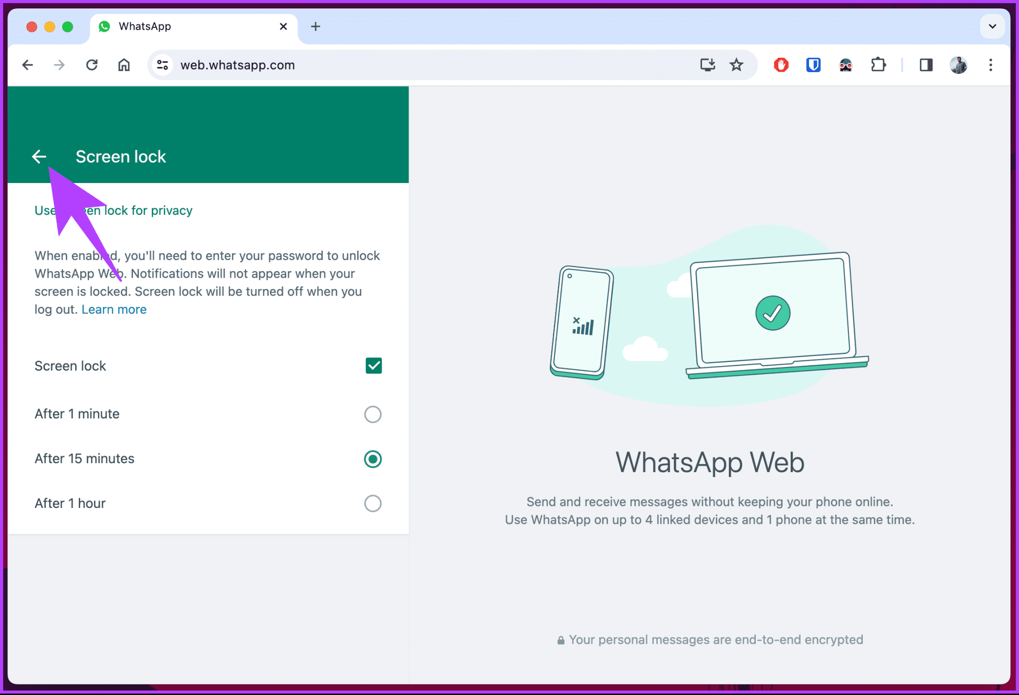 How to Secure WhatsApp Web With Password - Guiding Tech