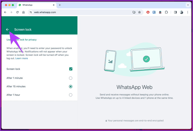 How to Secure WhatsApp Web With Password - Guiding Tech