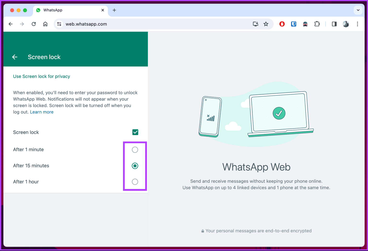 How to Secure WhatsApp Web With Password - Guiding Tech
