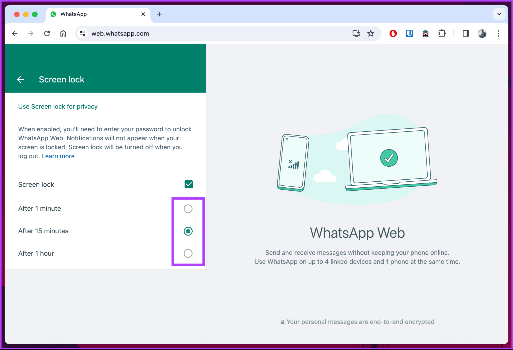 How to Secure WhatsApp Web With Password - Guiding Tech