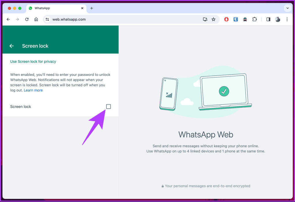 How to Secure WhatsApp Web With Password - Guiding Tech
