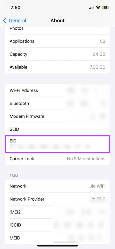 What Is EID Number on iPhone and How Can You Find It - Guiding Tech
