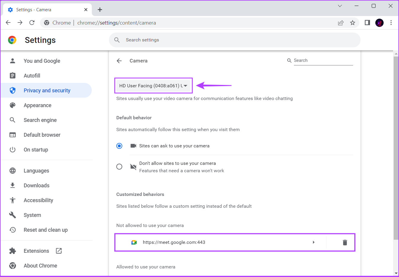 7 Best Ways to Fix Camera Not Working in Google Chrome on Windows 11 ...