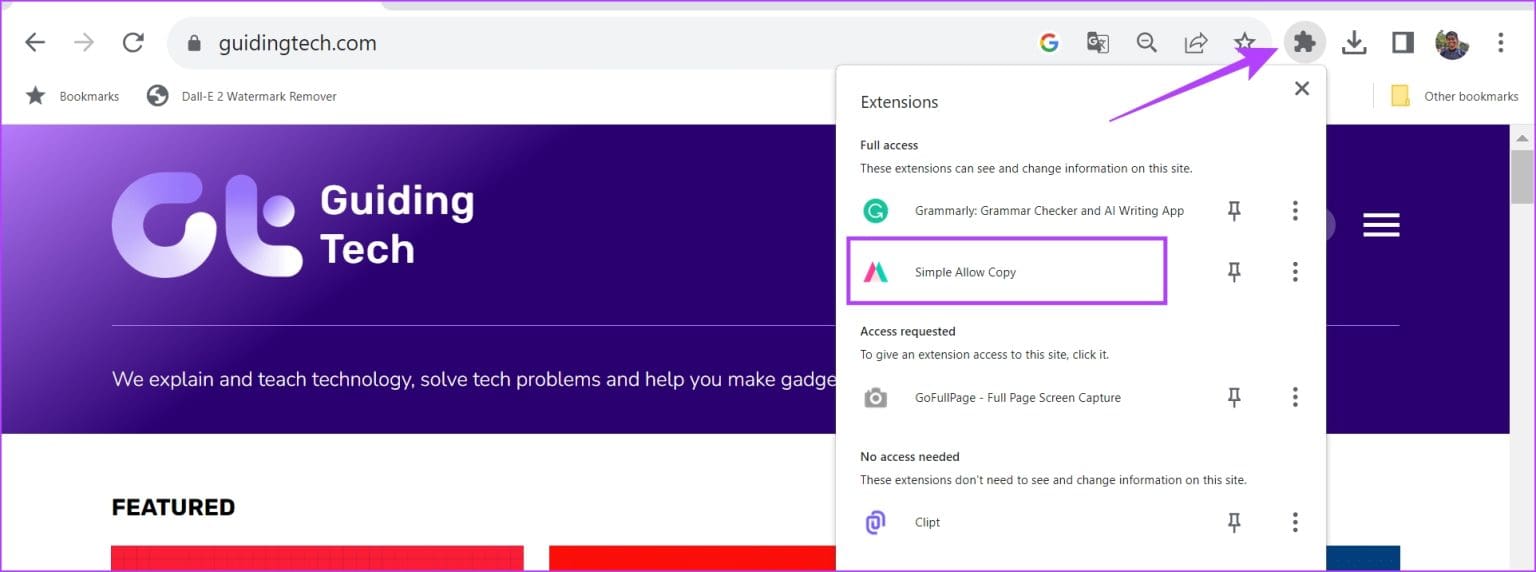 4 Ways to Fix 'Copying Is Not Allowed on This Webpage' - Guiding Tech