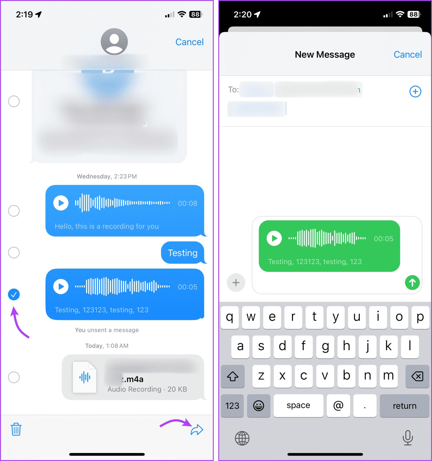 How to Send a Voice Message on iPhone (via iMessage) - Guiding Tech
