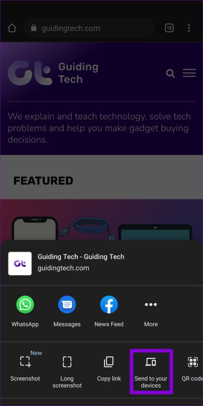 2 Ways to Share Webpage Links From Google Chrome - Guiding Tech